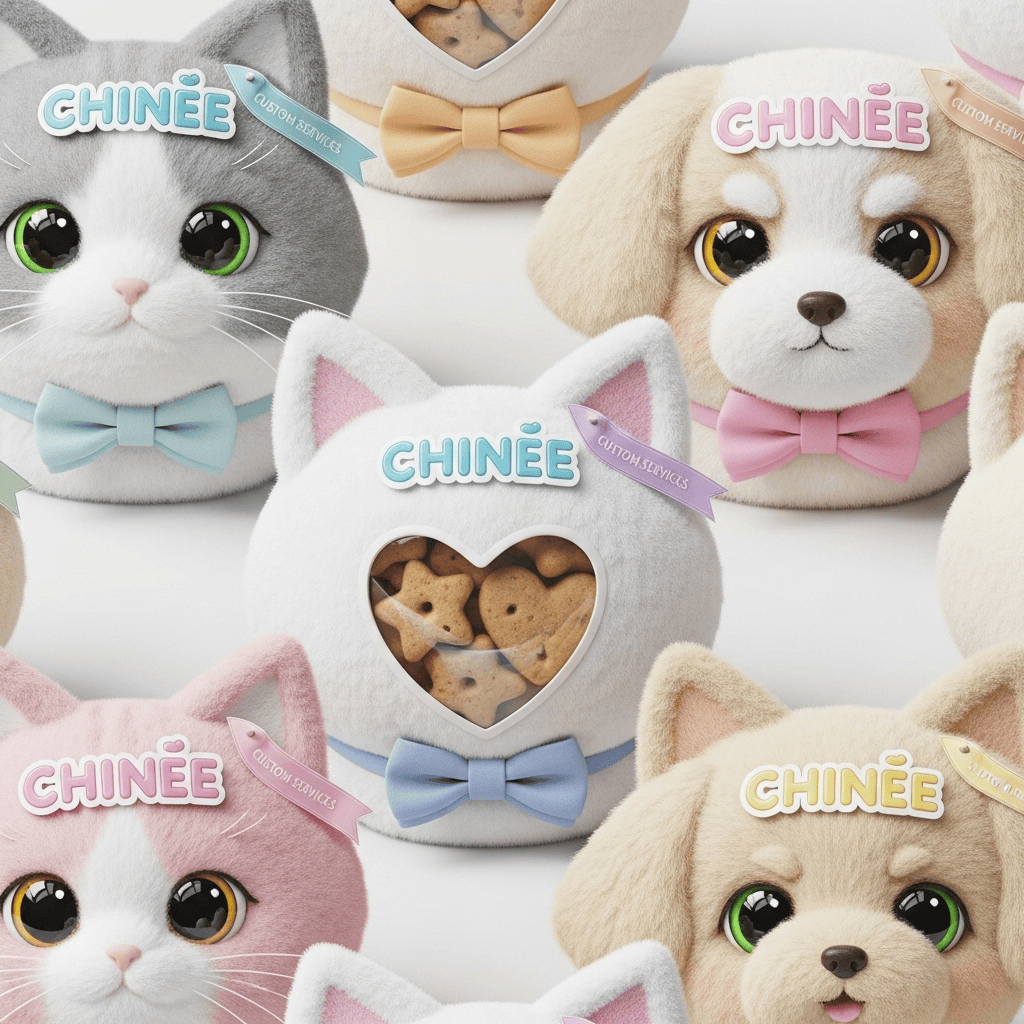 Customizable Plush Animal-Shaped Cookie Dispensers for Pet Food Brands ...